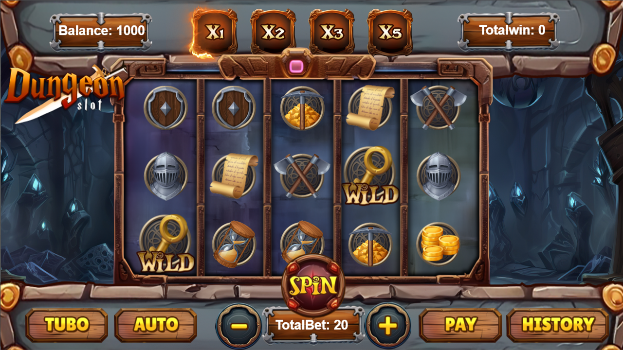 Dungeon Slot - HTML5 Game by slotgen | CodeCanyon